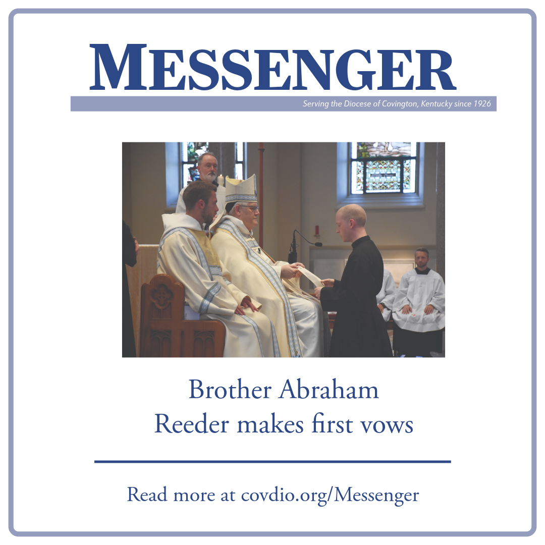 Brother Abraham Reeder makes first vows - Diocese of Covington